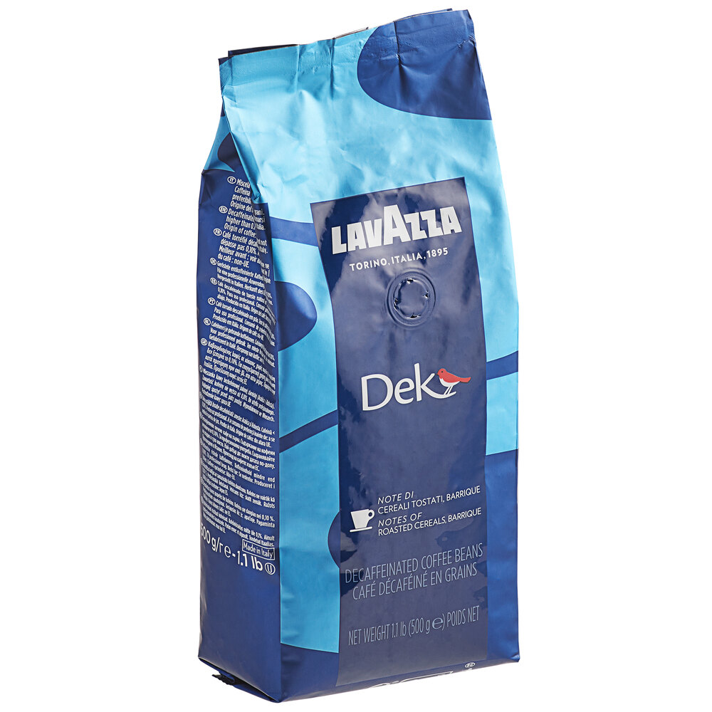 Lavazza Dek Decaf Whole Bean Espresso 1.1 lb. - 12/Case