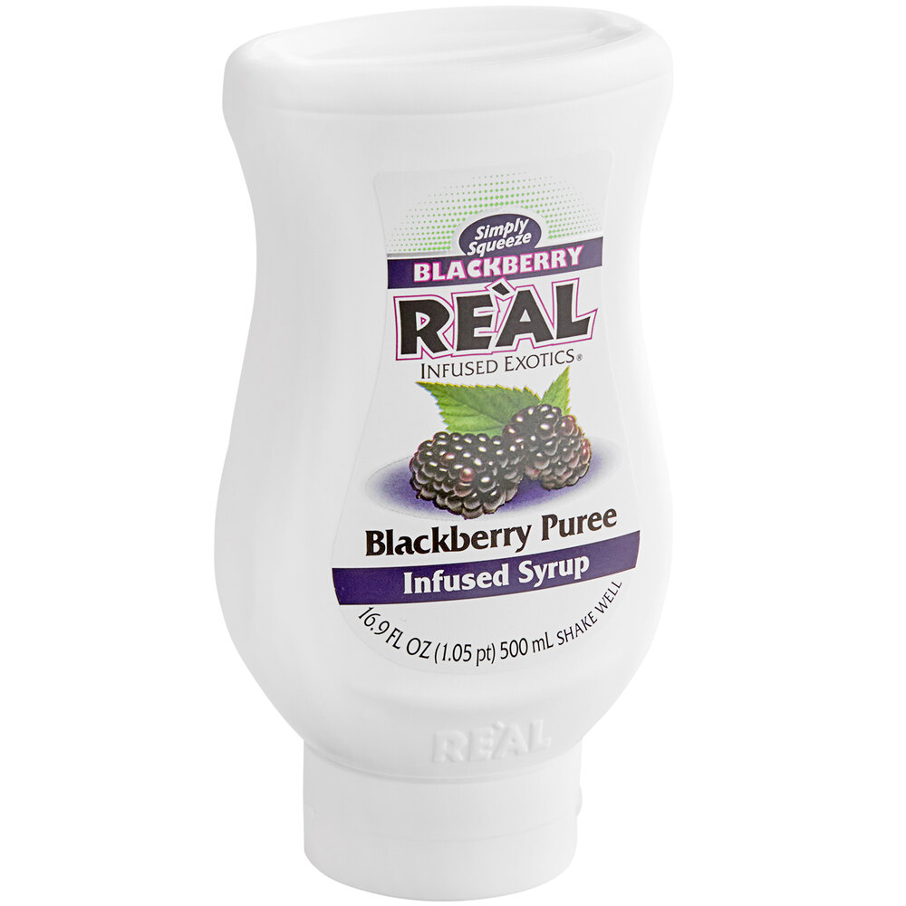 Real Blackberry Puree Infused Syrup 16.9 fl. oz. - 6/Case