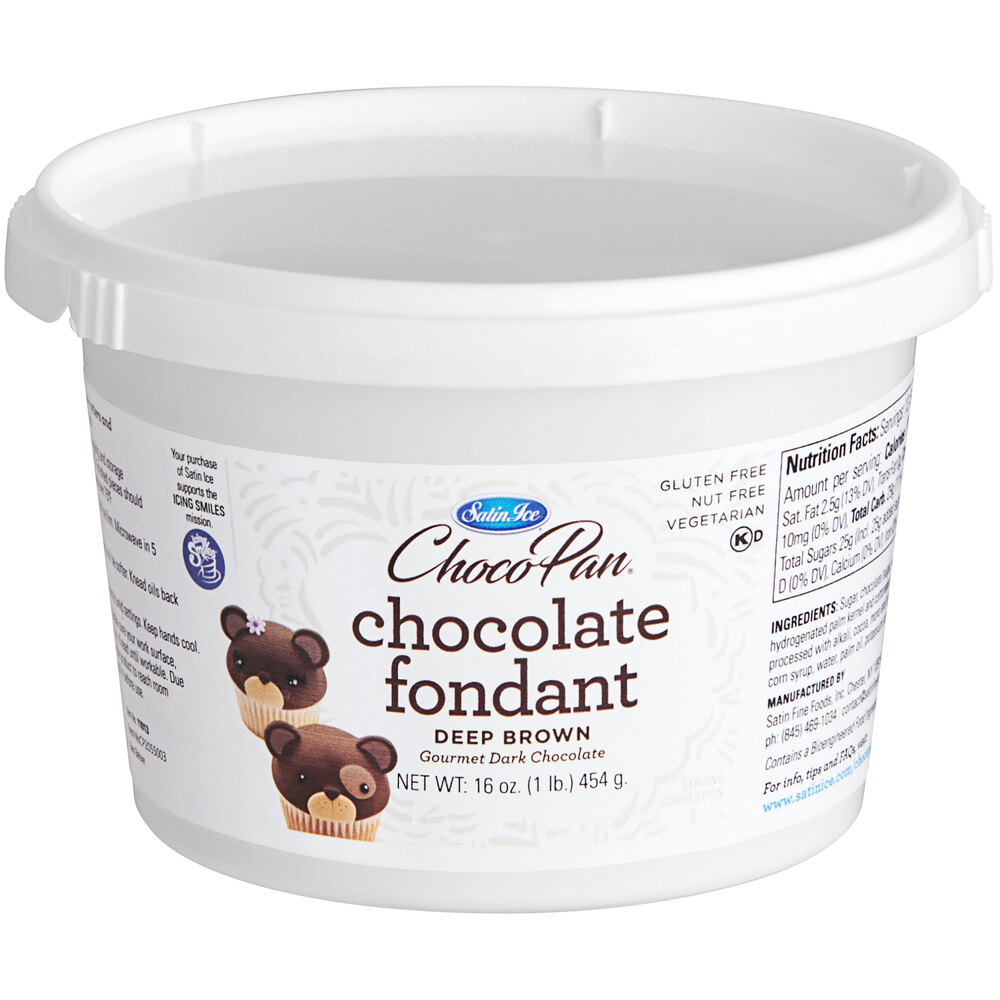 Satin Ice ChocoPan 1 lb. Deep Brown Covering Chocolate - 4/Case