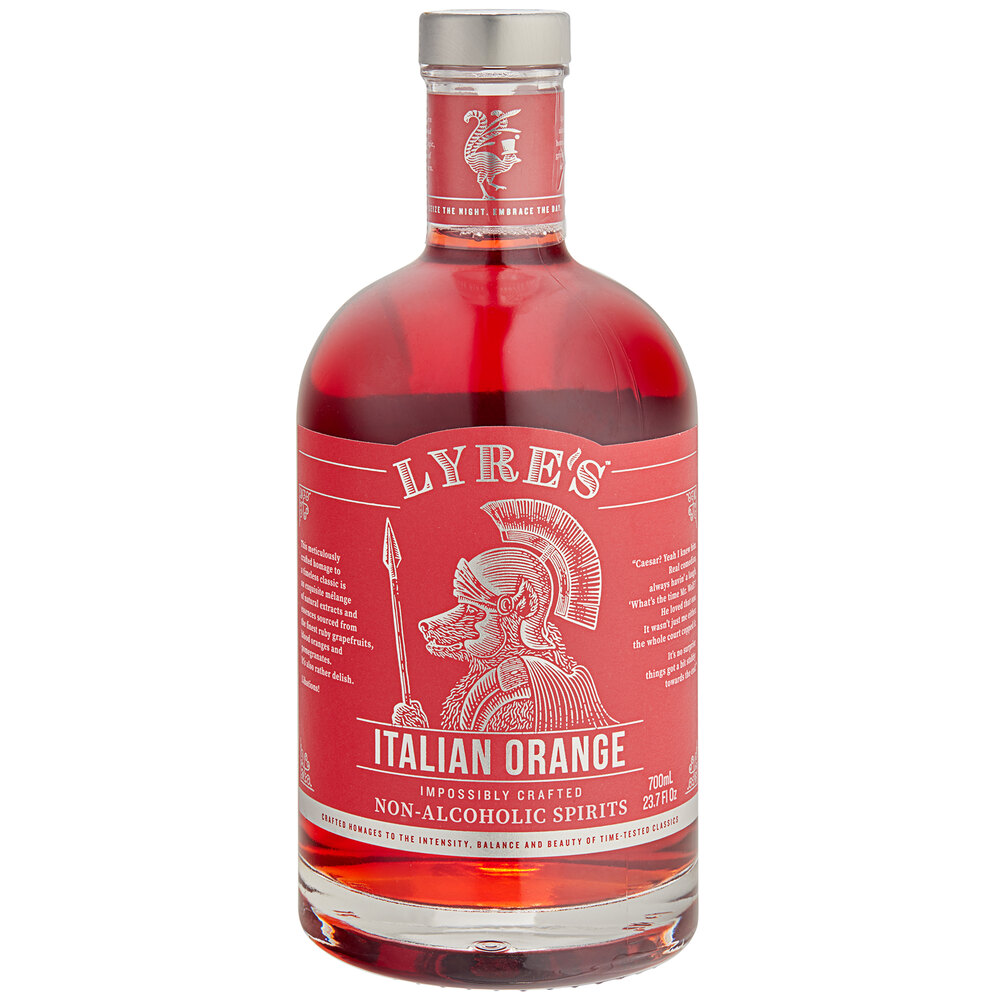 Lyre's Italian Orange Non-Alcoholic Campari 700mL Bottle - 6/Case
