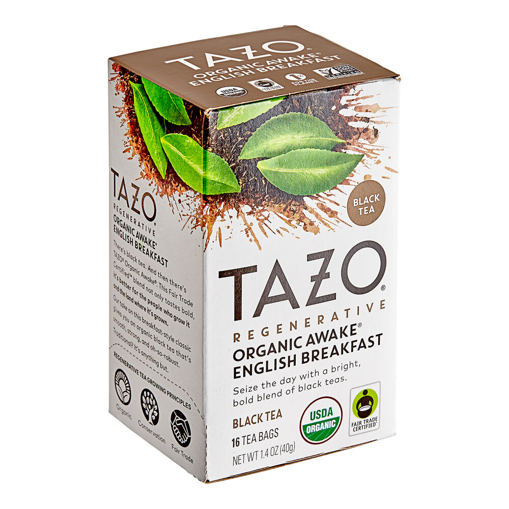 Tazo Organic Awake English Breakfast Tea Bags - 96/Case