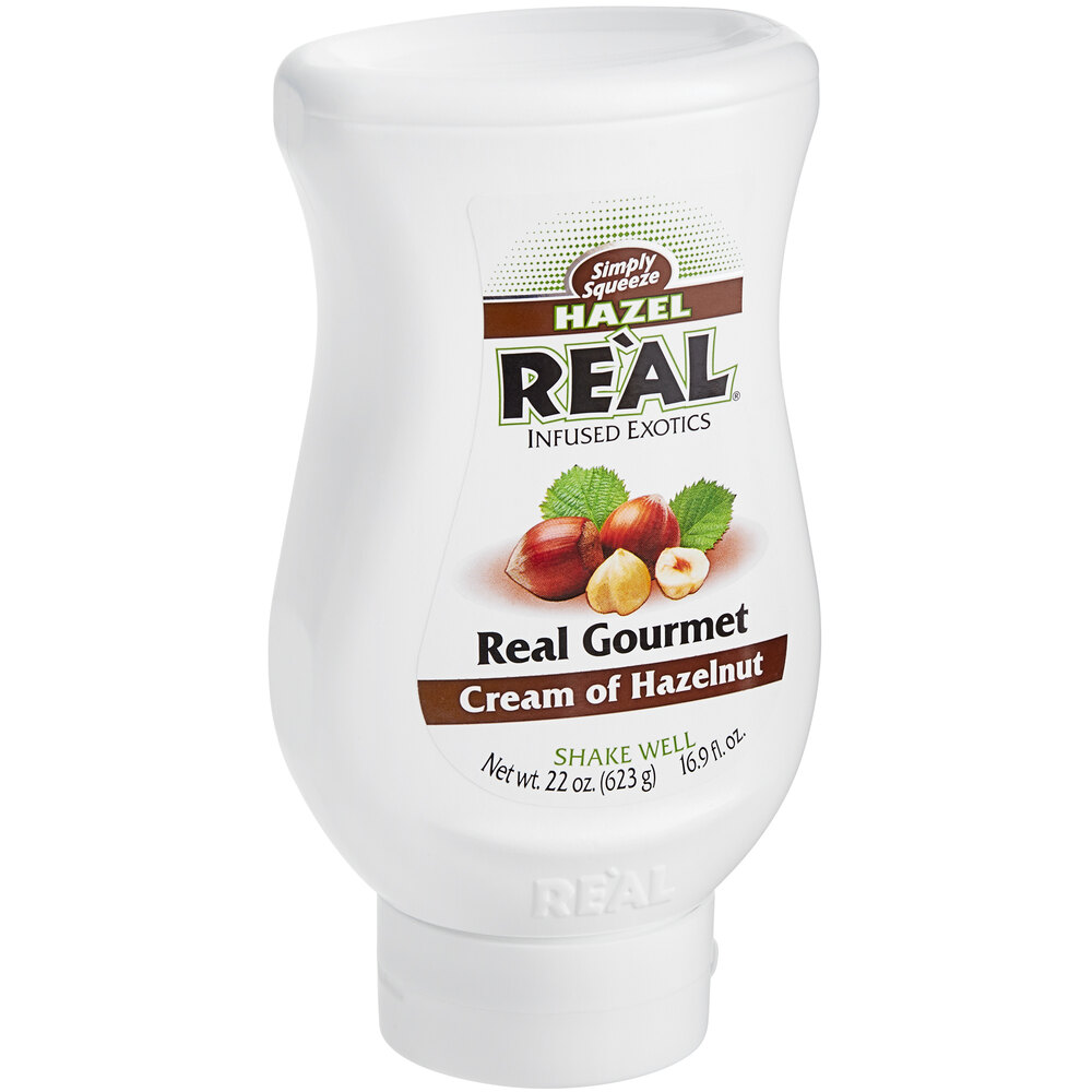 Real Cream of Hazelnut Infused Syrup 16.9 fl. oz. - 6/Case
