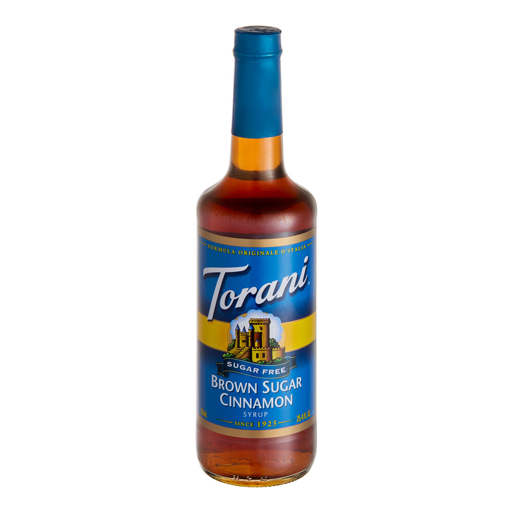 Torani Sugar-Free Brown Sugar Cinnamon Flavoring Syrup 750 mL Glass ...