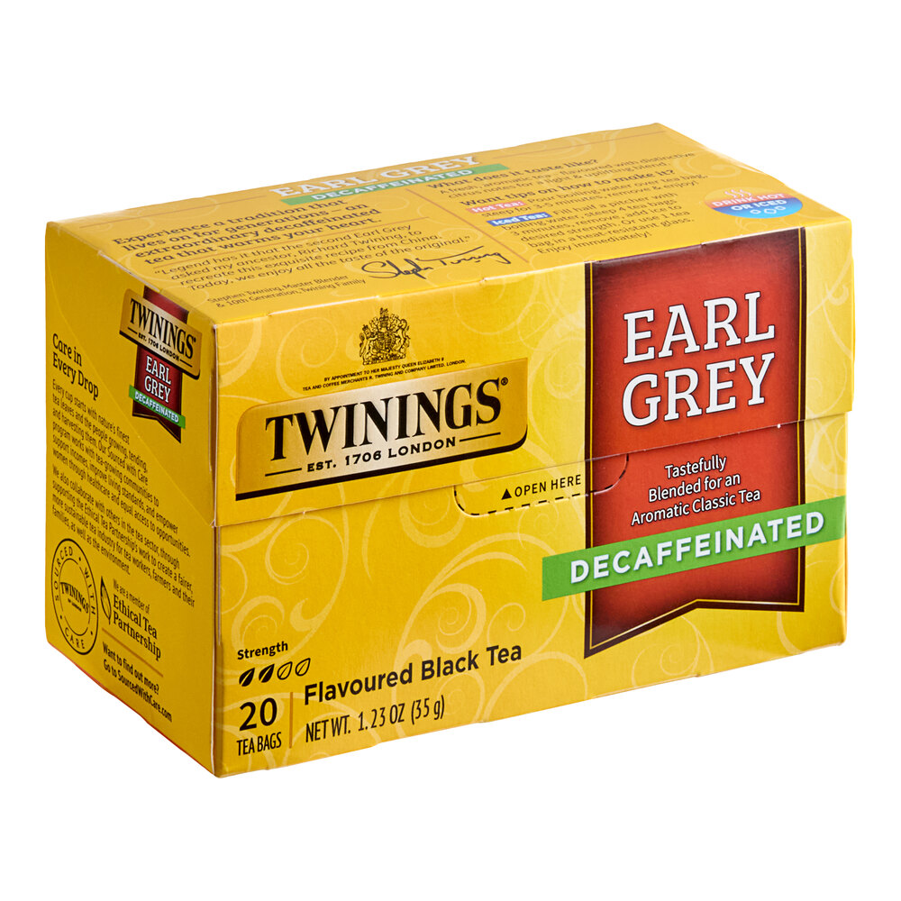 Twinings Earl Grey Decaffeinated Tea Bags - 120/Case