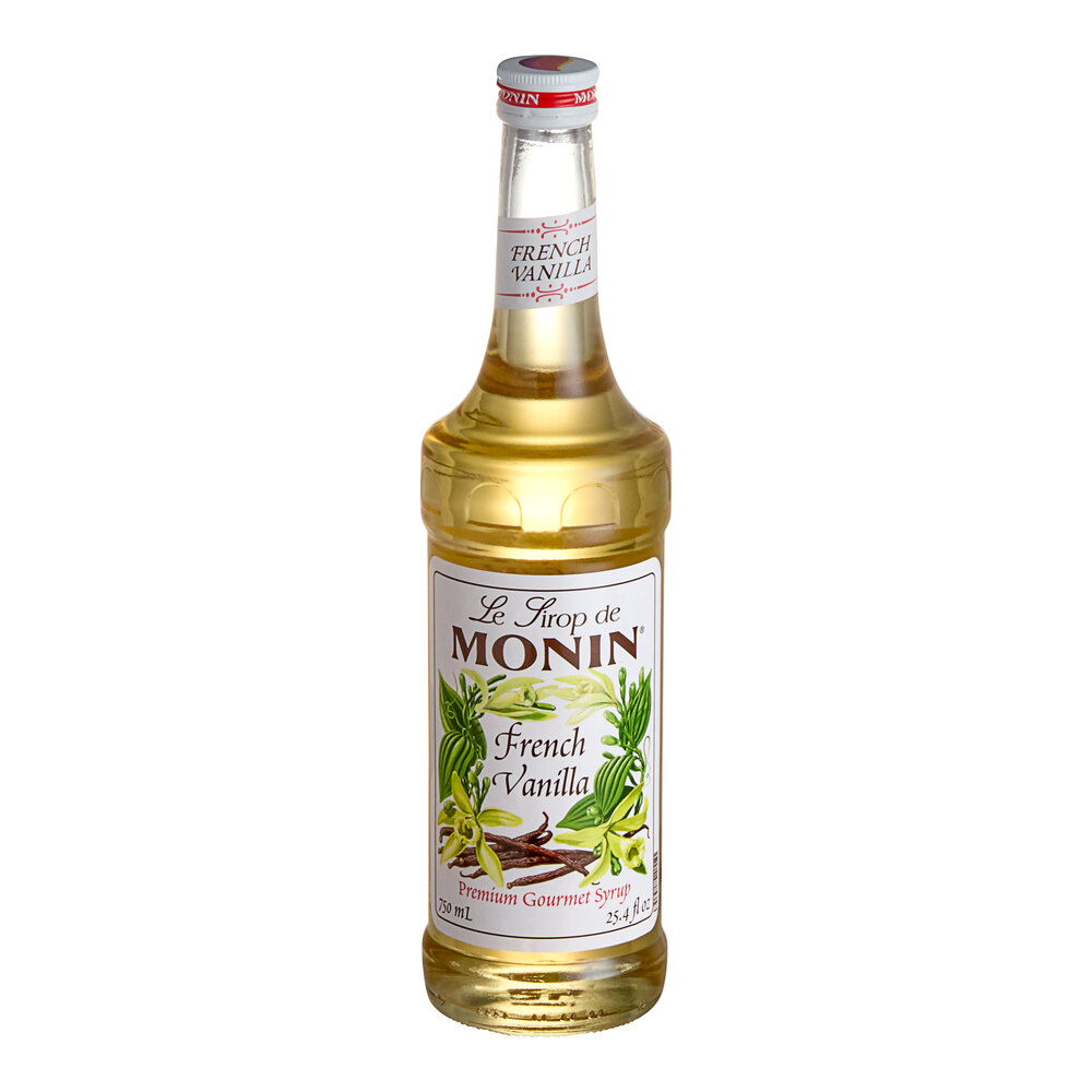 Monin Premium French Vanilla Flavoring Syrup 750 mL - 12/Case