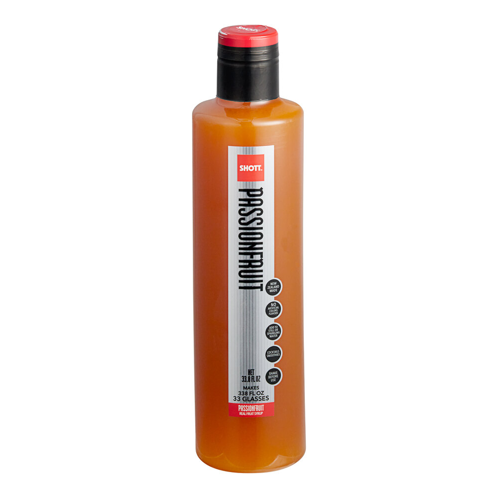 SHOTT Passionfruit Real Fruit Concentrated Flavoring Syrup 1 Liter - 6/Case