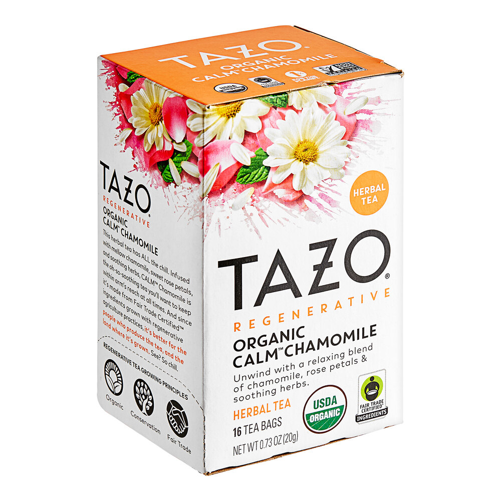 Tazo Organic Calm Chamomile Herbal Tea Bags - 96/Case