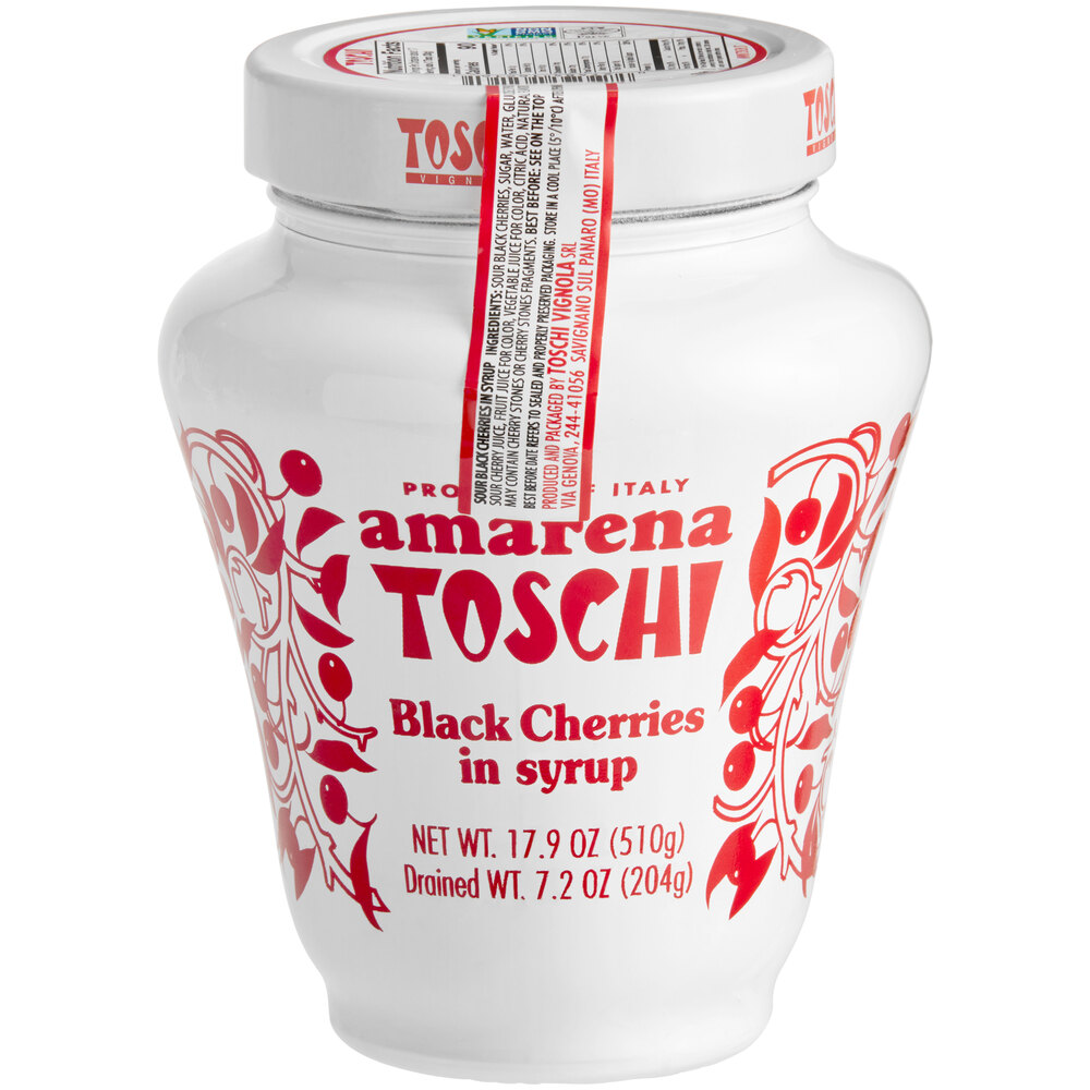 Toschi Amarena Cherries in Syrup 17.9 oz. (510 g) - 6/Case