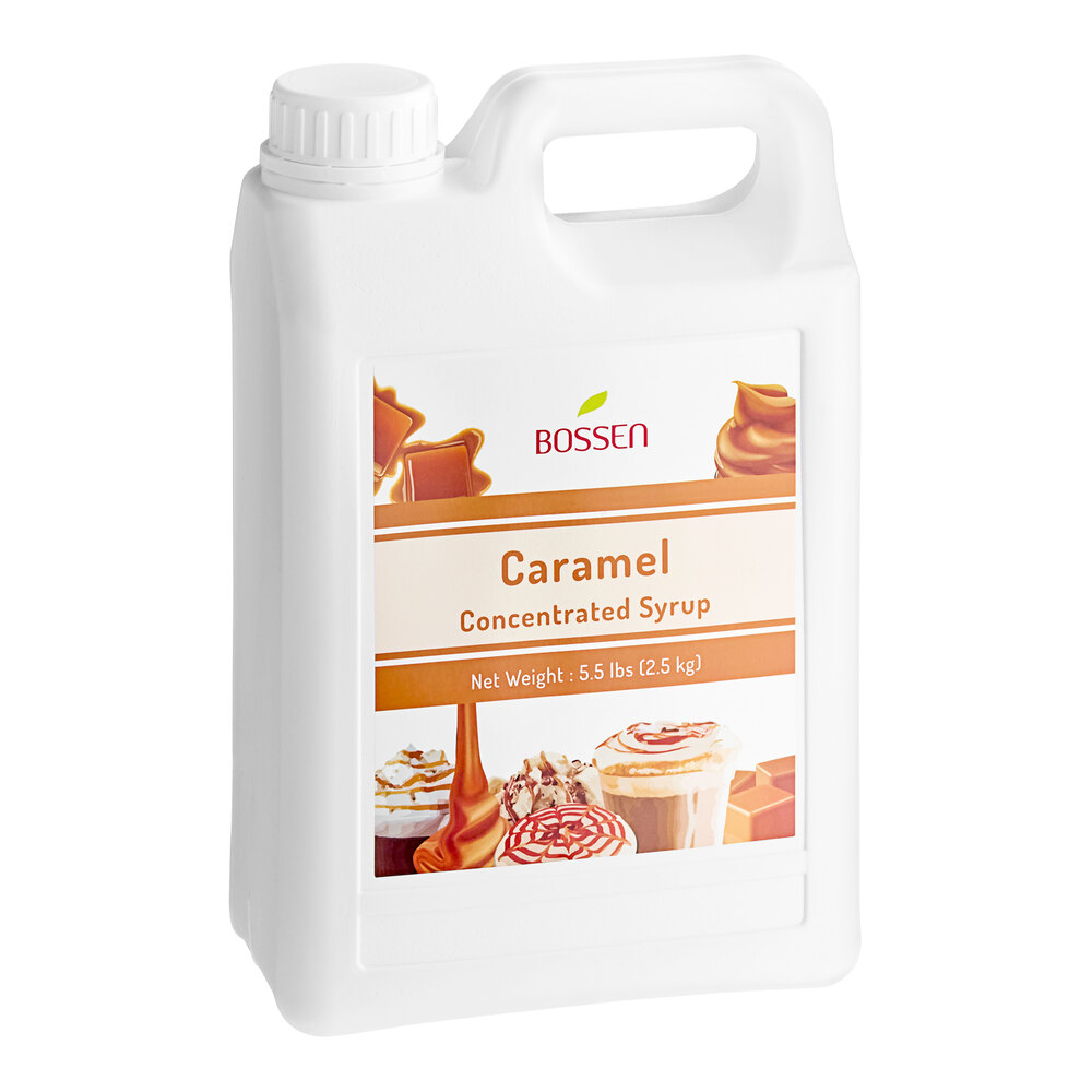 Bossen Caramel Concentrated Syrup 64 fl. oz. - 6/Case