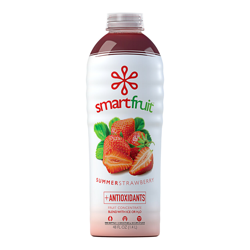 Smartfruit Summer Strawberry Puree Beverage Mix 48 fl. oz. - 6/Case