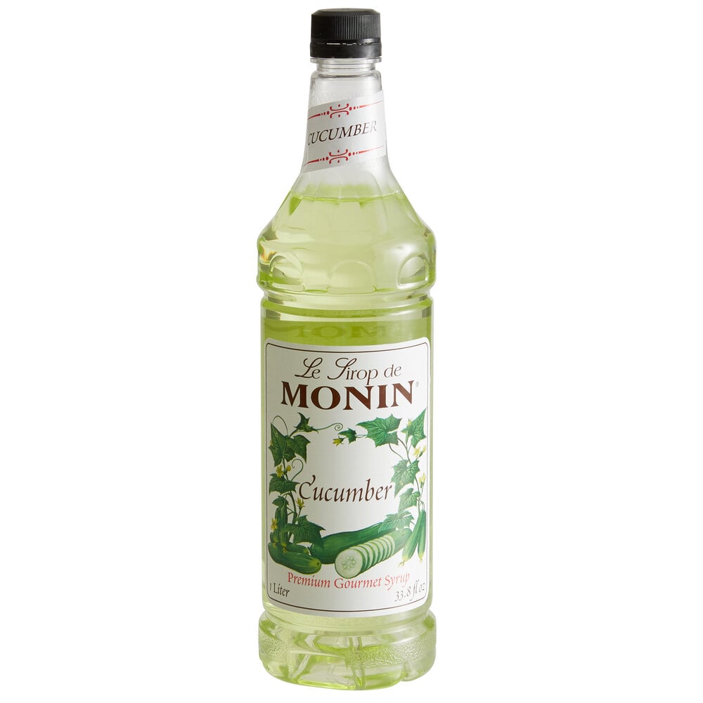 Monin Premium Cucumber Flavoring Syrup 1 Liter - 4/Case
