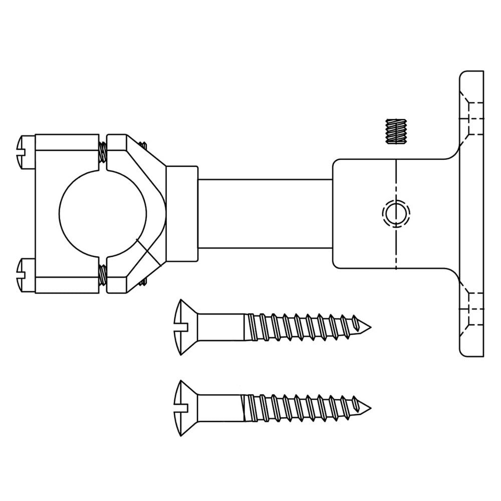 T&S B-0109-04 18" Wall Bracket Assembly for 3/8" NPS Risers