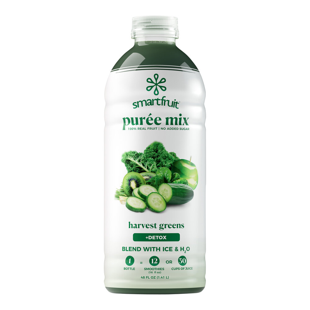 Smartfruit Harvest Greens 100% Fruit Puree Beverage Mix 48 fl. oz. - 6/Case