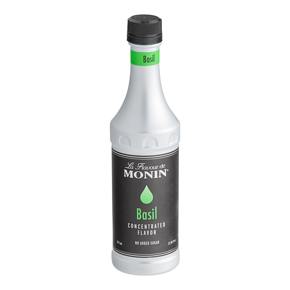 Monin Basil Concentrated Flavor 375 mL - 4/Case