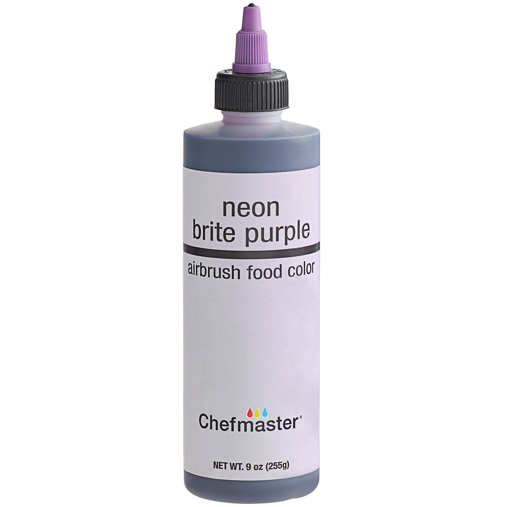 Chefmaster 9 oz. Neon Brite Purple Airbrush Color - 12/Case