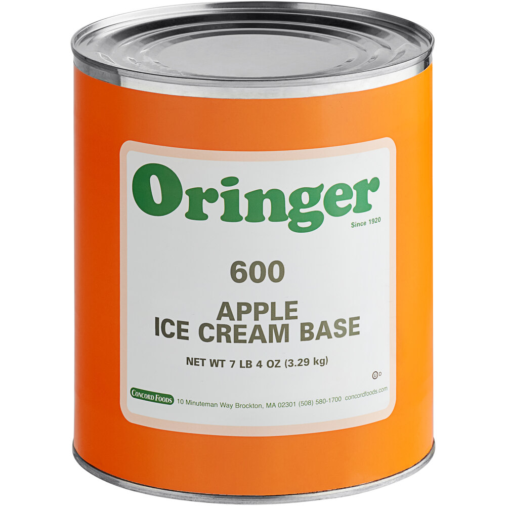 Oringer Apple Hard Serve Ice Cream Base #10 Can - 6/Case
