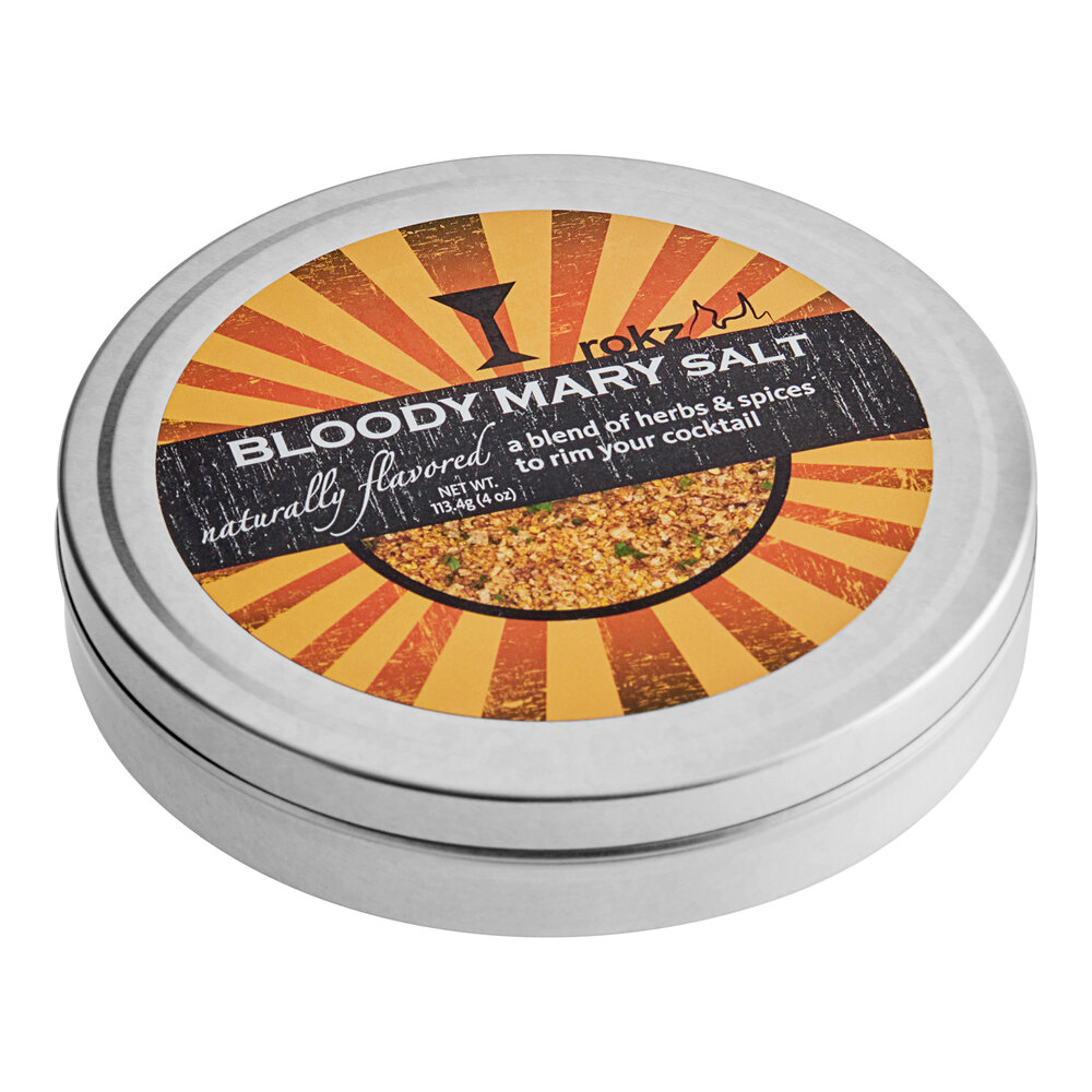 Rokz 4 oz. Natural Bloody Mary Infused Cocktail Rimming Salt - 6/Case