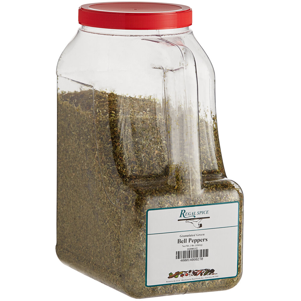Regal Green Bell Pepper Granules - 3 lb. - 4/Case