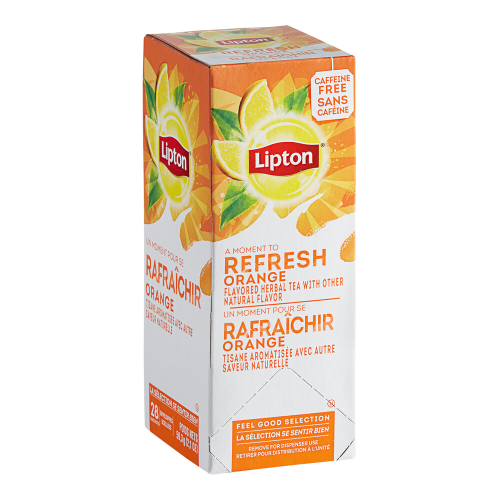 Lipton Orange Herbal Tea Bags - 168/Case