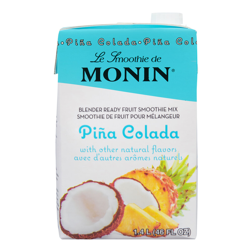 Monin 46 fl. oz. Pina Colada Fruit Smoothie Mix - 6/Case