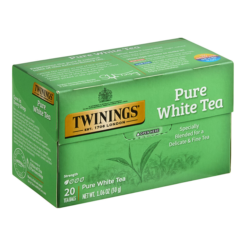 Twinings Pure White Tea Bags - 120/Case