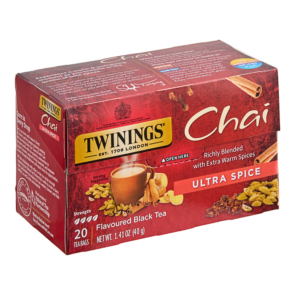 Twinings Ultra Spice Chai Tea Bags - 120/Case