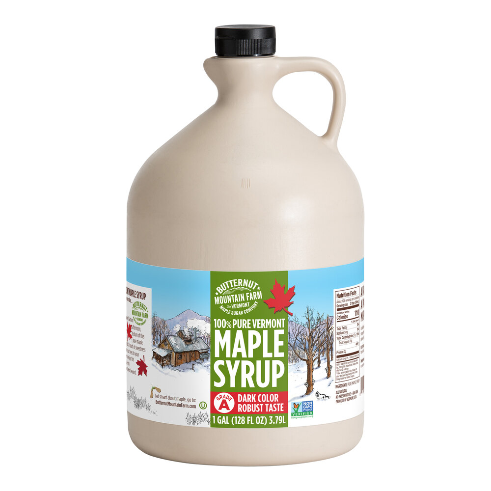 Butternut Mountain Farm Grade A Dark Pure Vermont Maple Syrup 1 Gallon ...