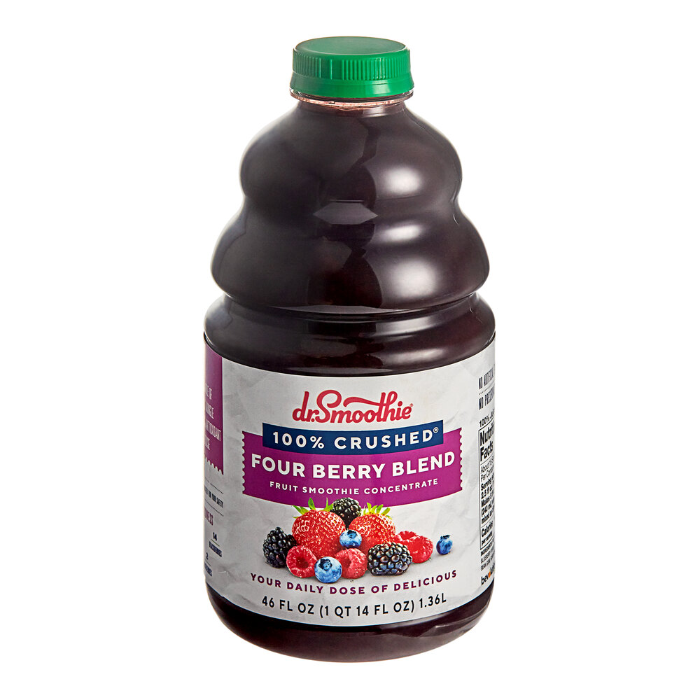 Dr. Smoothie 100% Crushed Four Berry Fruit Smoothie Mix 46 fl. oz. - 6/Case