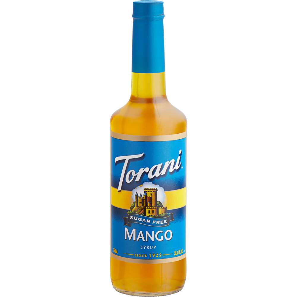 Torani Sugar-Free Mango Flavoring / Fruit Syrup 750 mL Glass Bottle ...