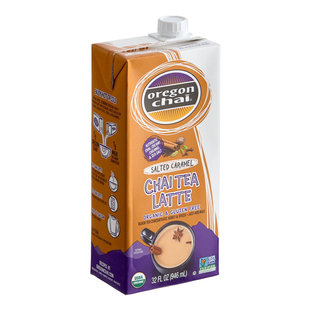 Oregon Chai Organic Salted Caramel Chai Tea Latte 1:1 Concentrate 32 fl ...