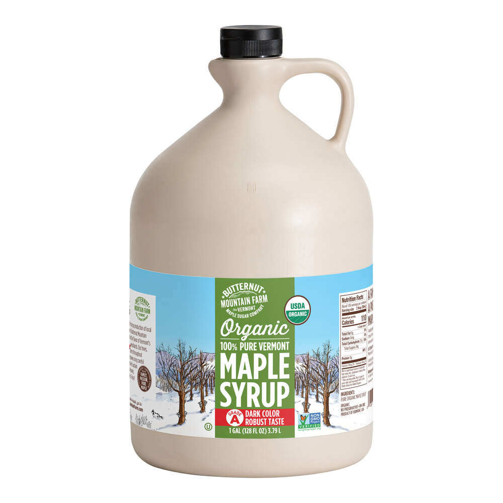 Butternut Mountain Farm Grade A Dark Organic Pure Vermont Maple Syrup 1 ...