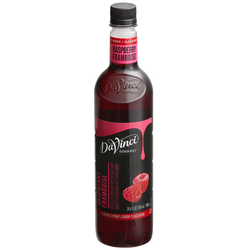 DaVinci Gourmet Classic Raspberry Flavoring / Fruit Syrup 750 mL - 4/Case