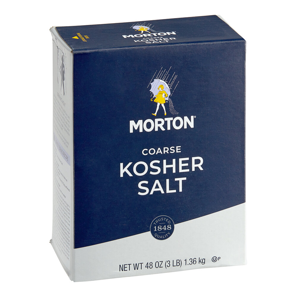 Morton 3 lb. Bulk Coarse Kosher Salt - 12/Case