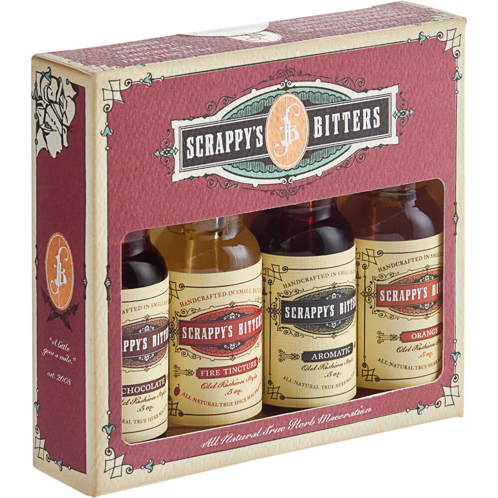 Scrappy's Bitters Essential Assorted Bitters Set 0.5 fl. oz. - 20/Case