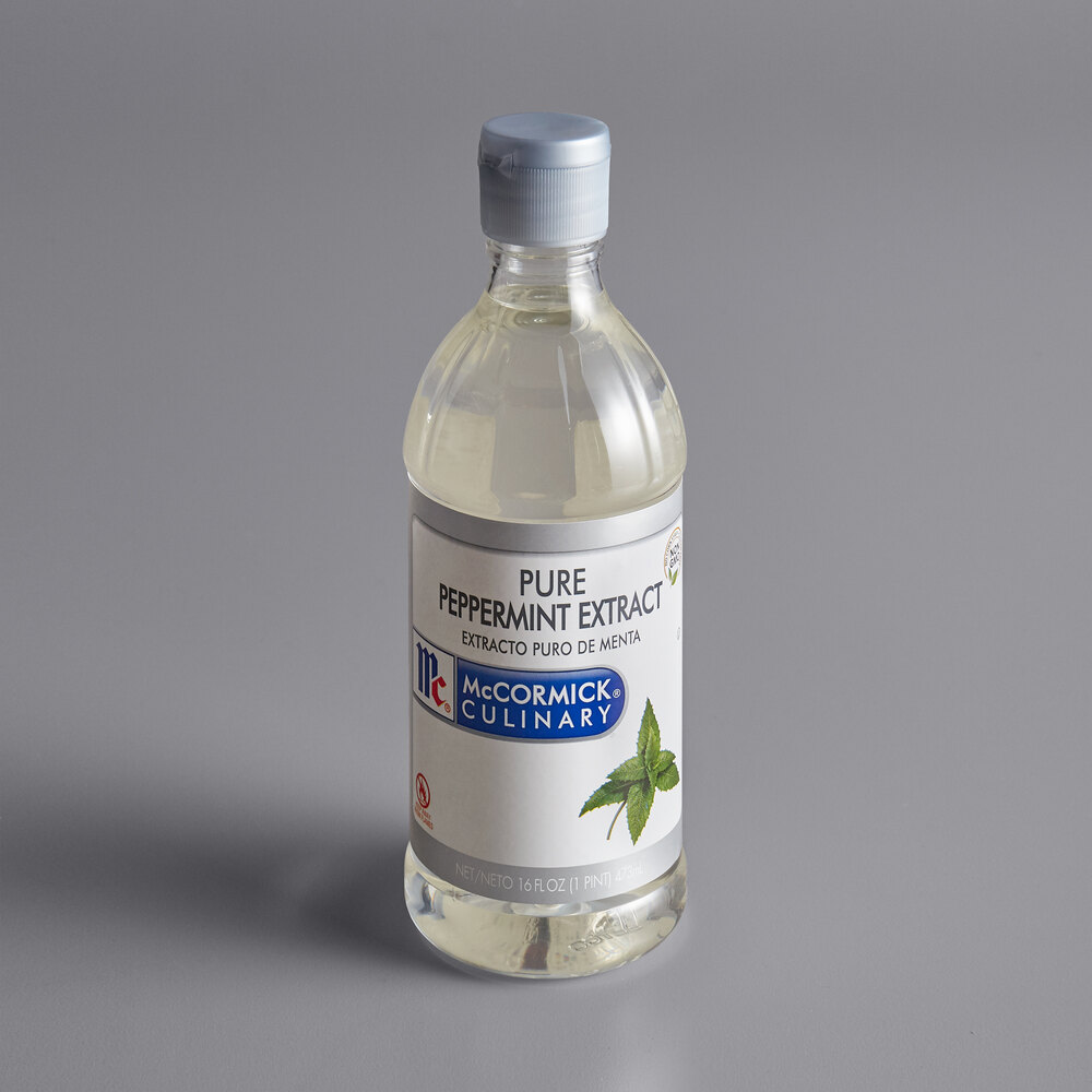 McCormick Culinary 16 fl. oz. Pure Peppermint Extract - 6/Case