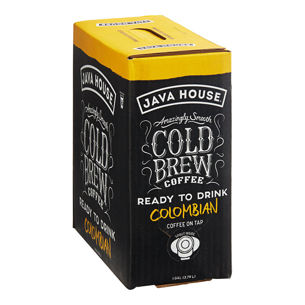Java House Colombian Cold Brew Coffee 1 Gallon Bag in Box - 2/Case
