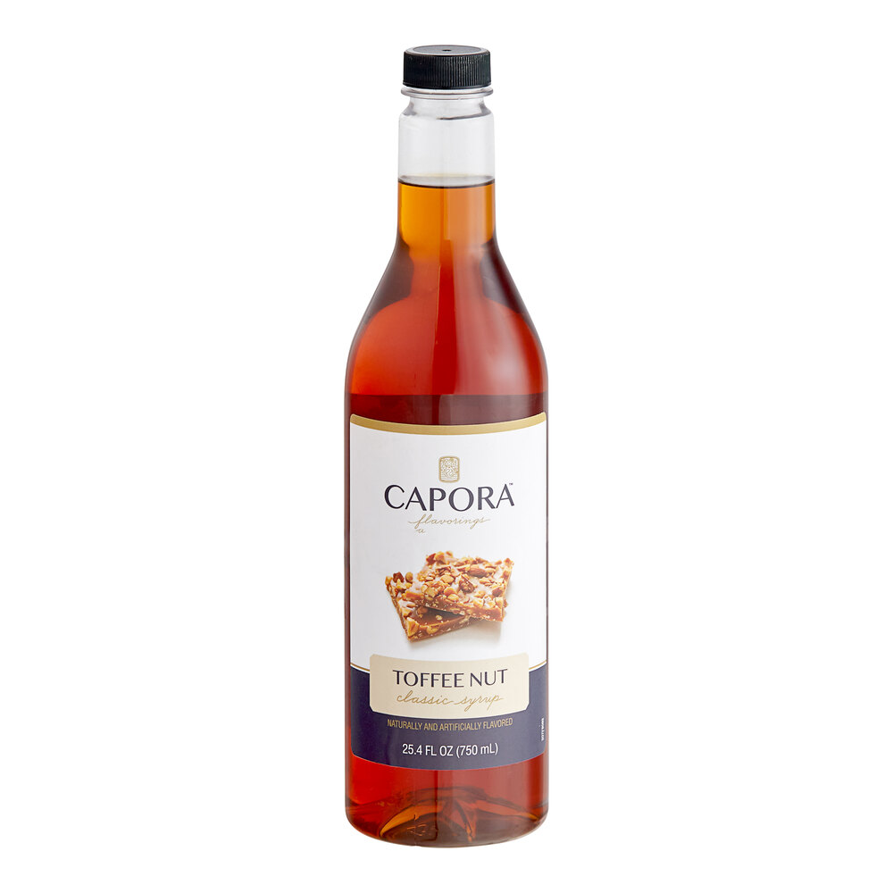 Capora Toffee Nut Flavoring Syrup 750 mL - 6/Case