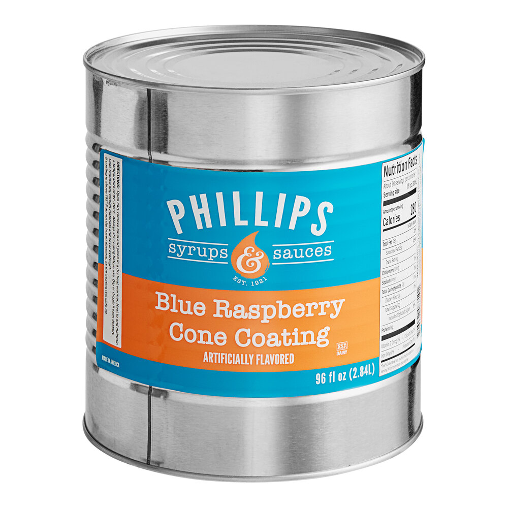 Phillips Blue Raspberry Ice Cream Shell Coating - #10 Can - 6/Case