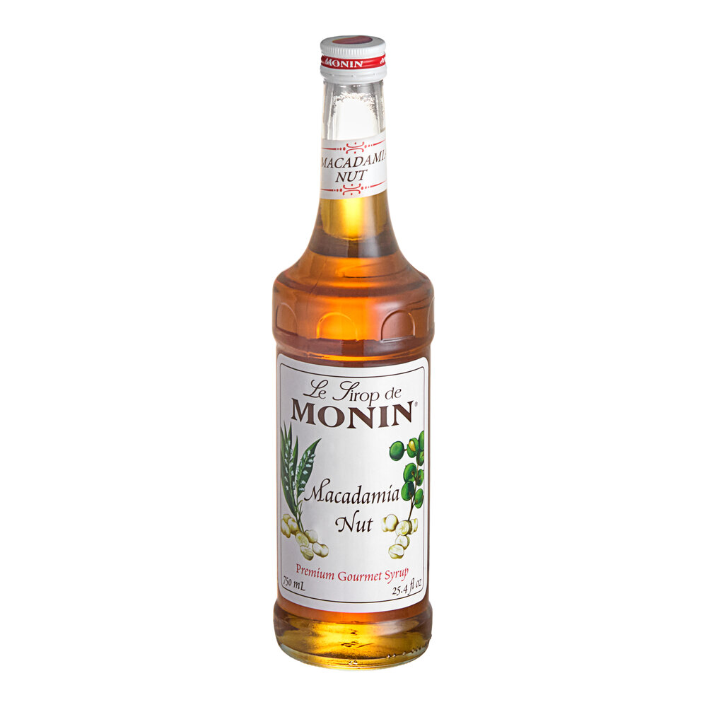 Monin Premium Macadamia Nut Flavoring Syrup 750 mL - 12/Case