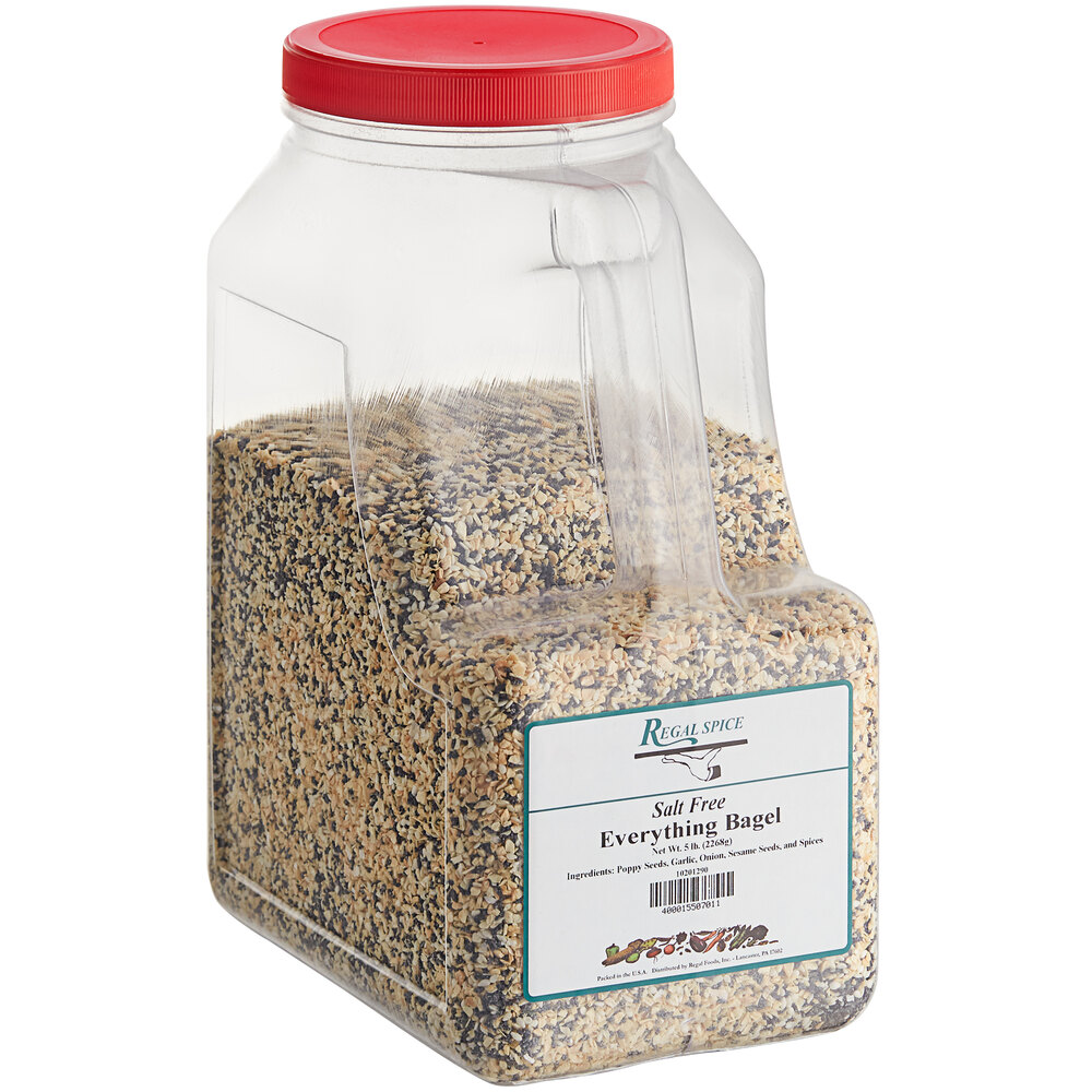 Regal Salt-Free Everything Bagel Seasoning 5 lb. - 4/Case