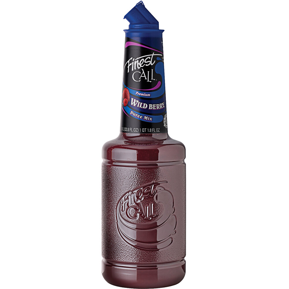 Finest Call 1 Liter Premium Wild Berry Puree Mix - 12/Case