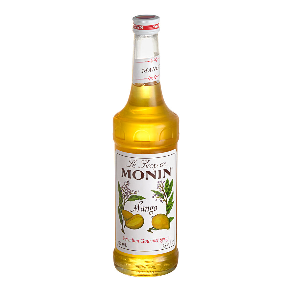 Monin Premium Mango Flavoring / Fruit Syrup 750 mL - 12/Case