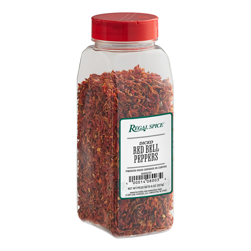 Regal Diced Red Bell Pepper - 8 oz. - 12/Case