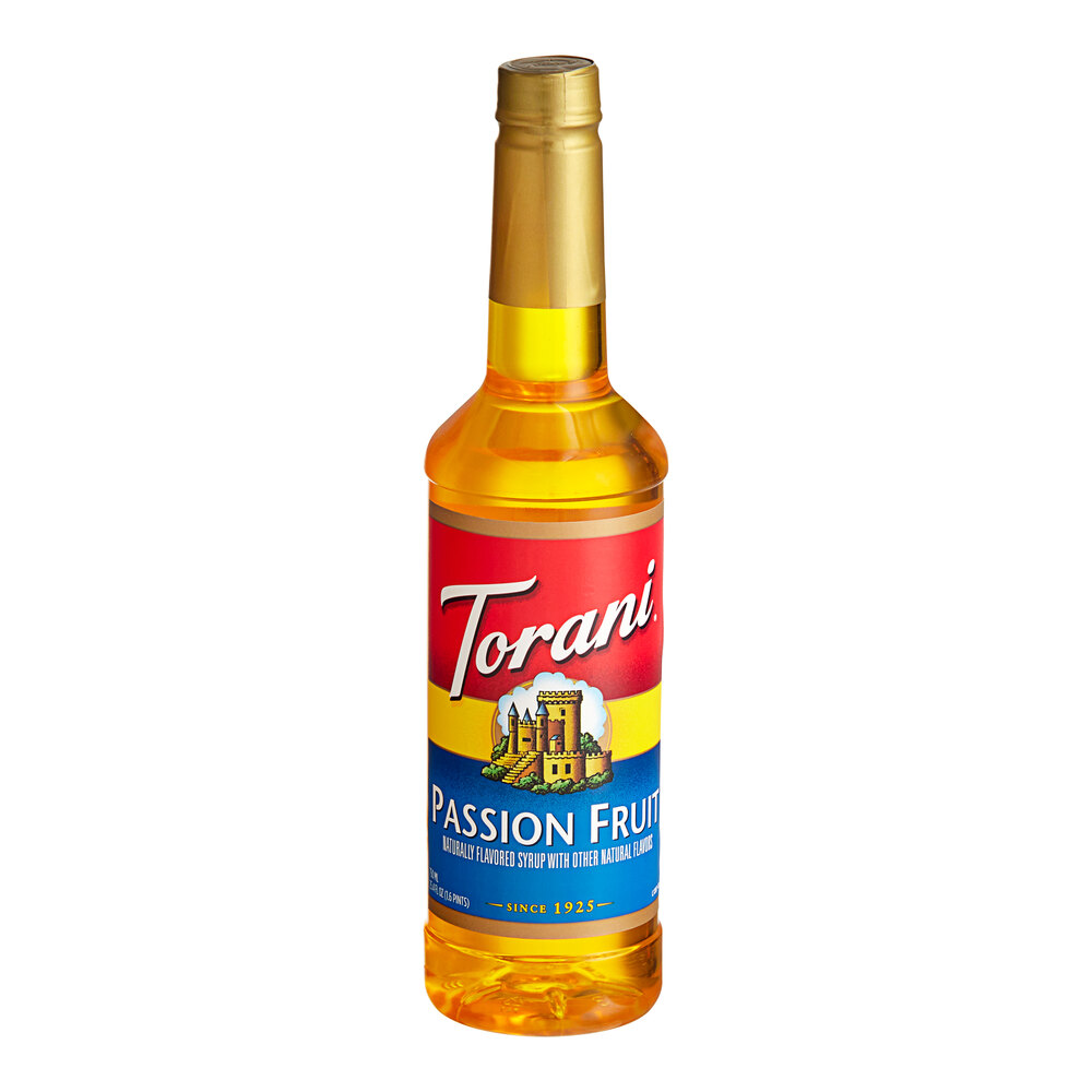 Torani Passion Fruit Flavoring Syrup 750 mL Plastic Bottle - 4/Case