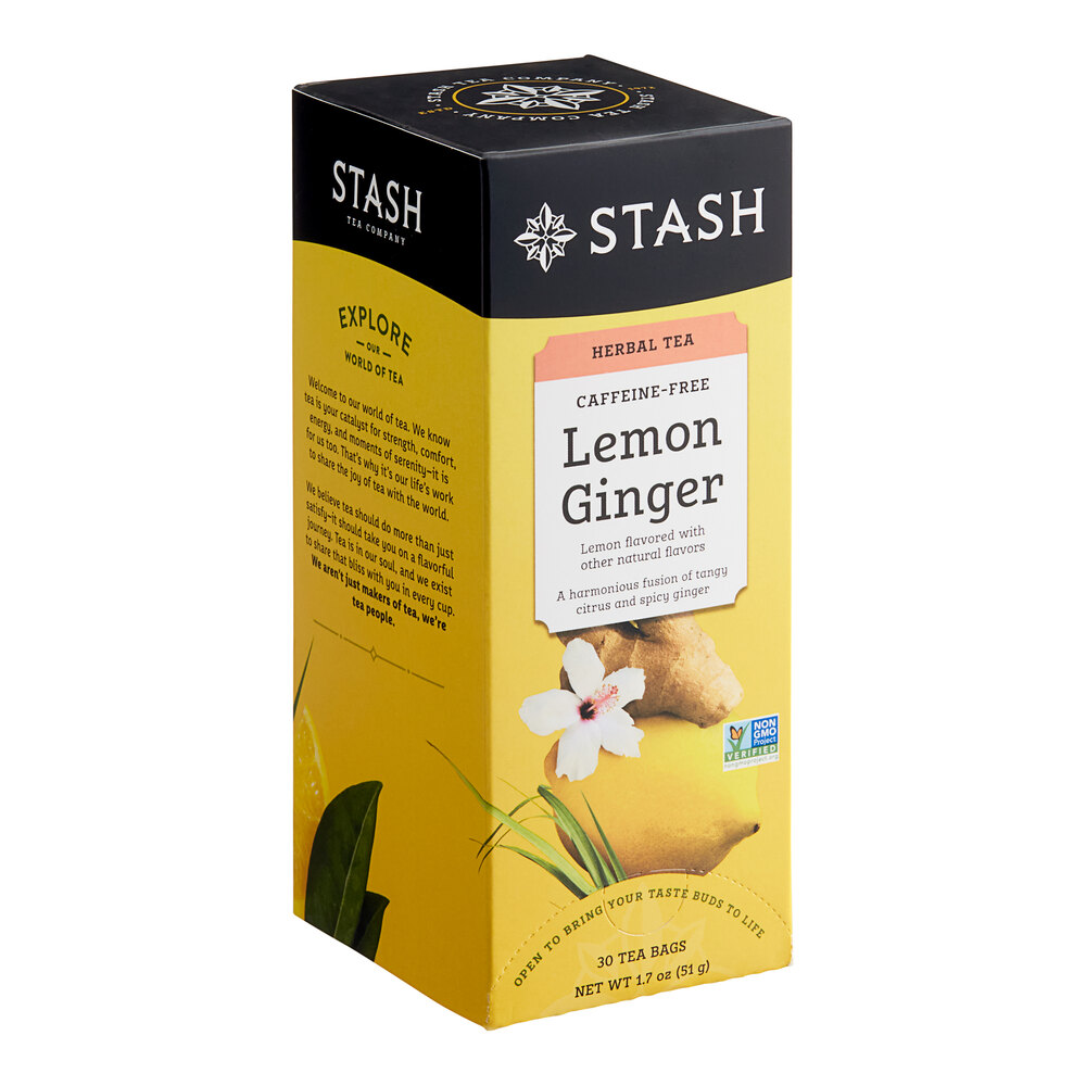 Stash Lemon Ginger Herbal Tea Bags - 180/Case