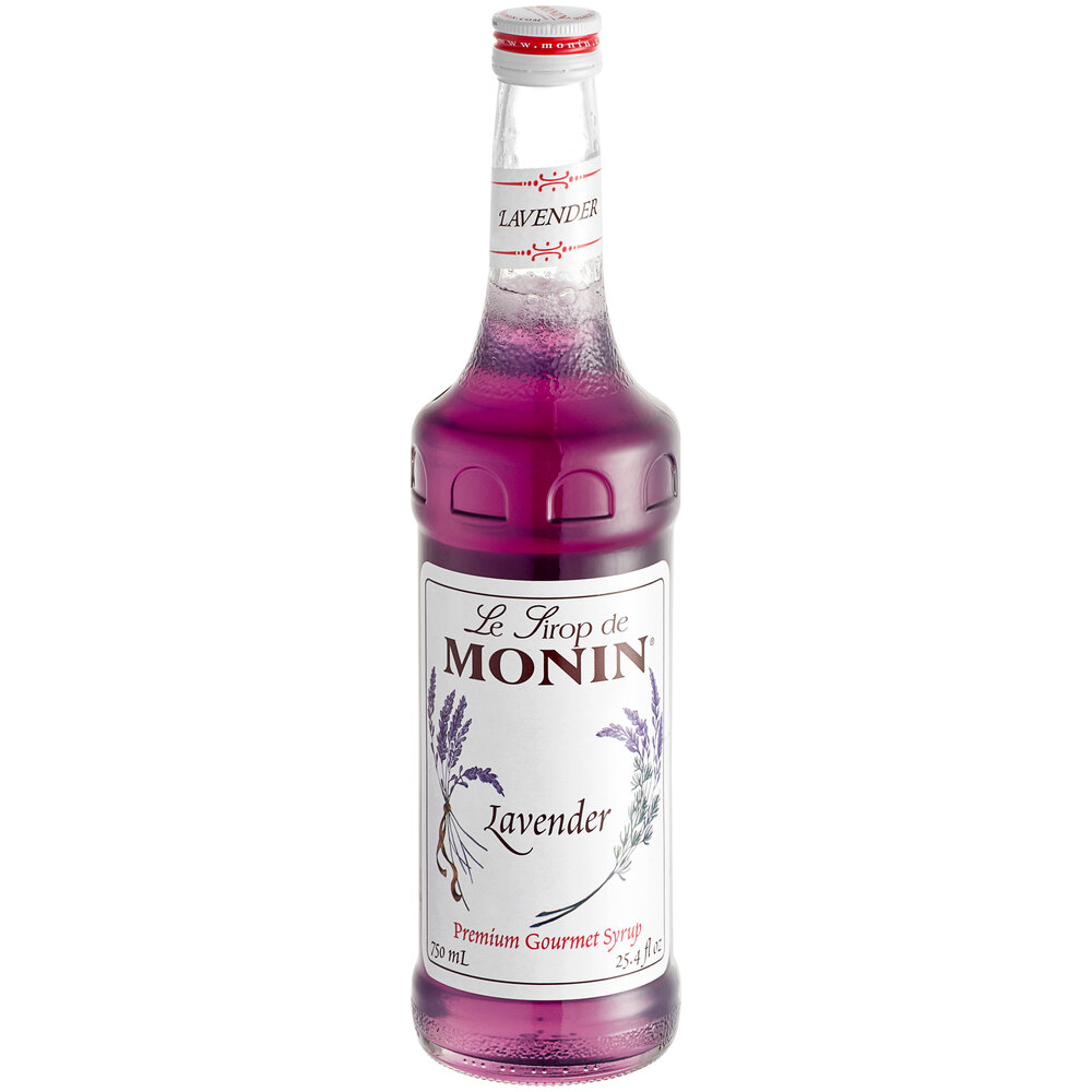 Monin Premium Lavender Flavoring Syrup - 750 mL - 12/Case