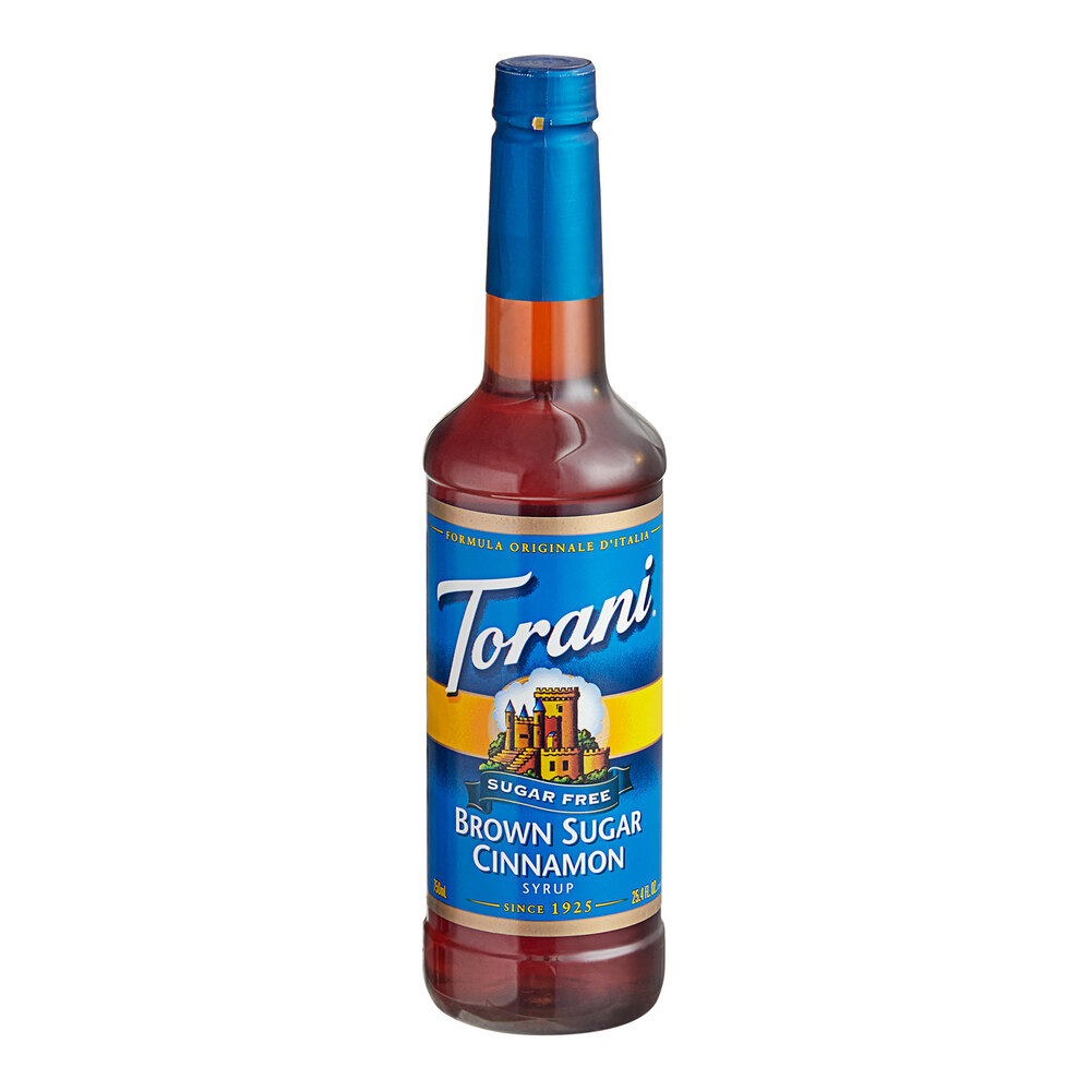 Torani Sugar-Free Brown Sugar Cinnamon Flavoring Syrup 750 mL Plastic ...