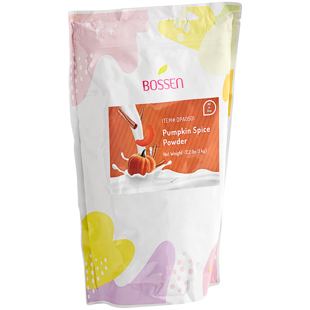 Bossen All-in-One Pumpkin Spice Powder Mix 2.2 lb. - 20/Case