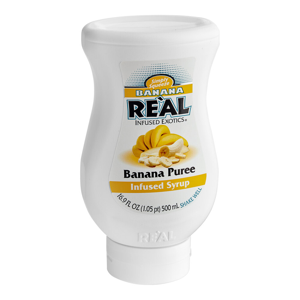 Real Banana Puree Infused Syrup 16.9 fl. oz. - 6/Case