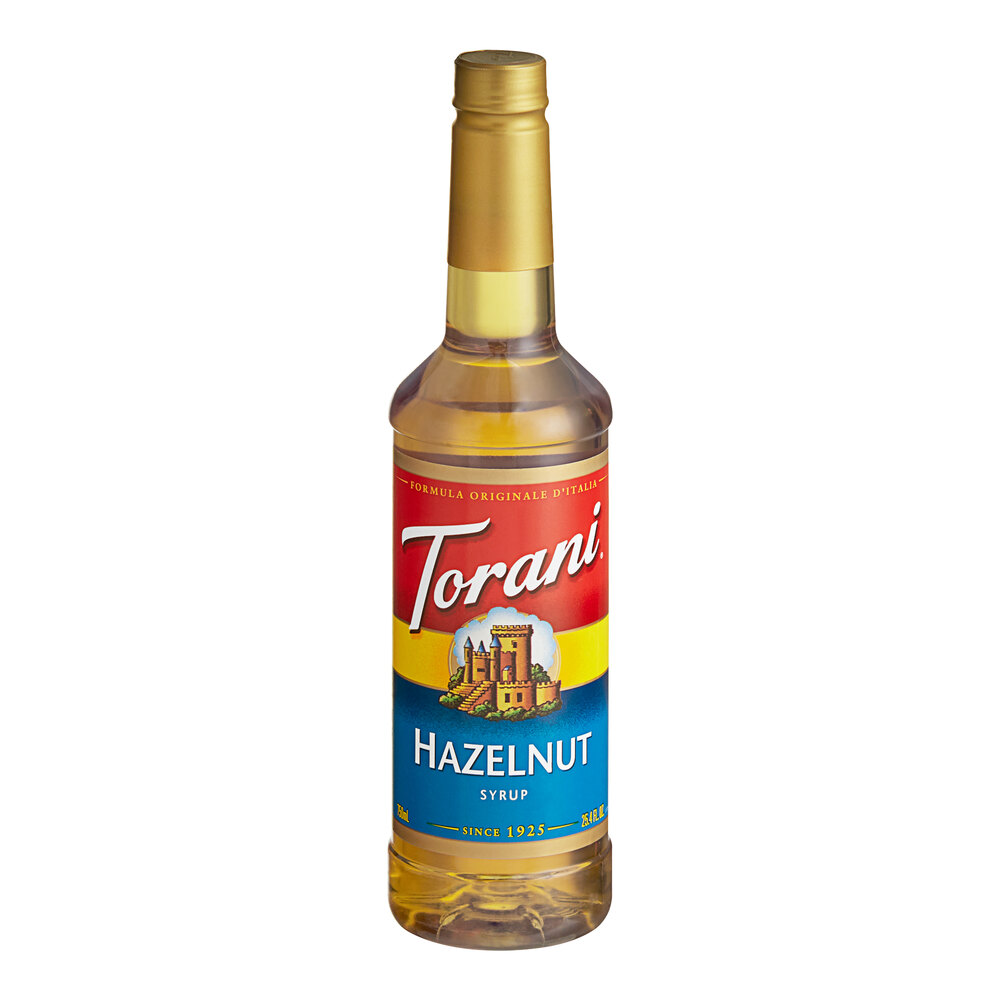 Torani Hazelnut Flavoring Syrup 750 mL Plastic Bottle - 4/Case